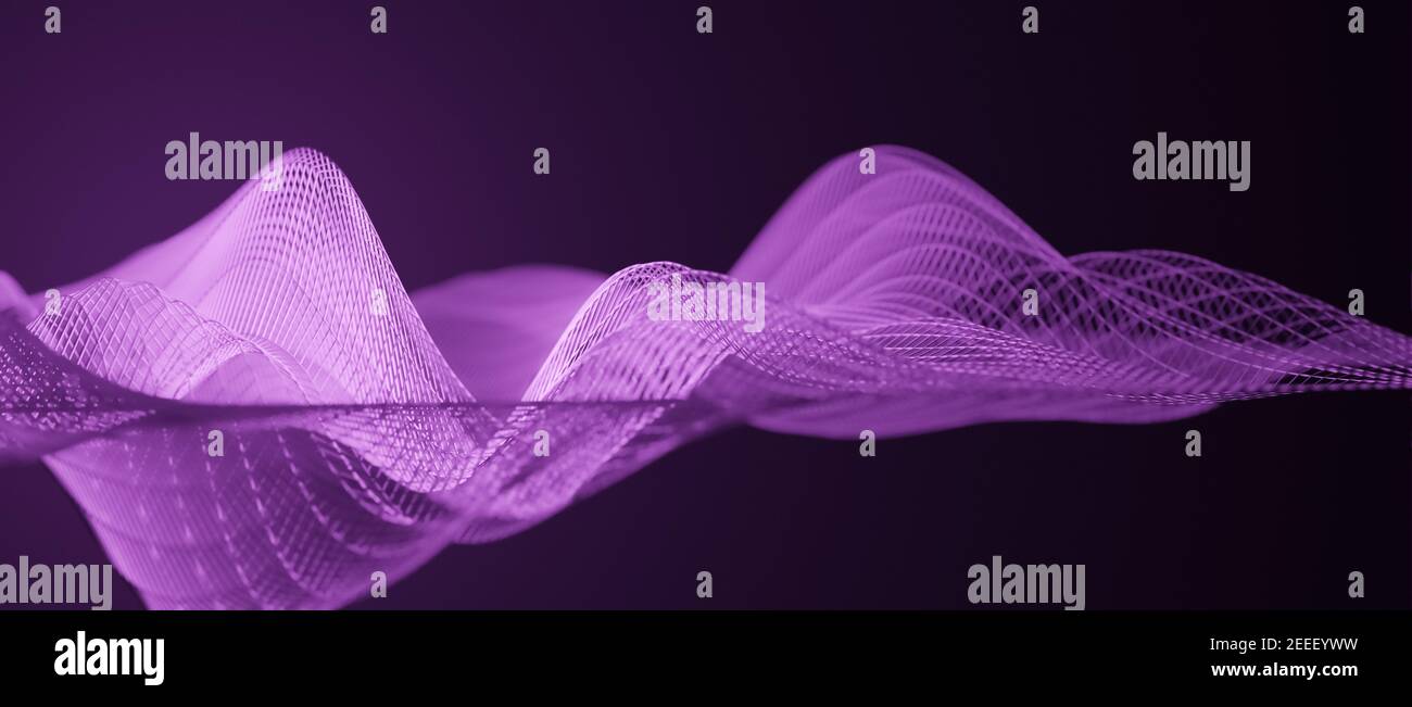 Fragile 3d Wireframe Structure Modern Abstract Virtual Grid Background Audio Soundwaves Sound