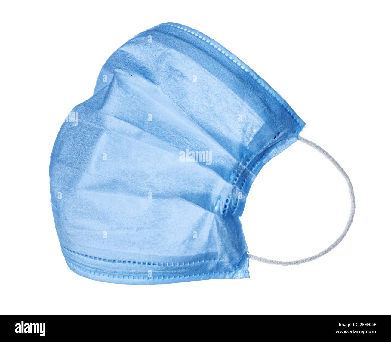 Blue medical face masks isolated on white Stock Photo - Alamy