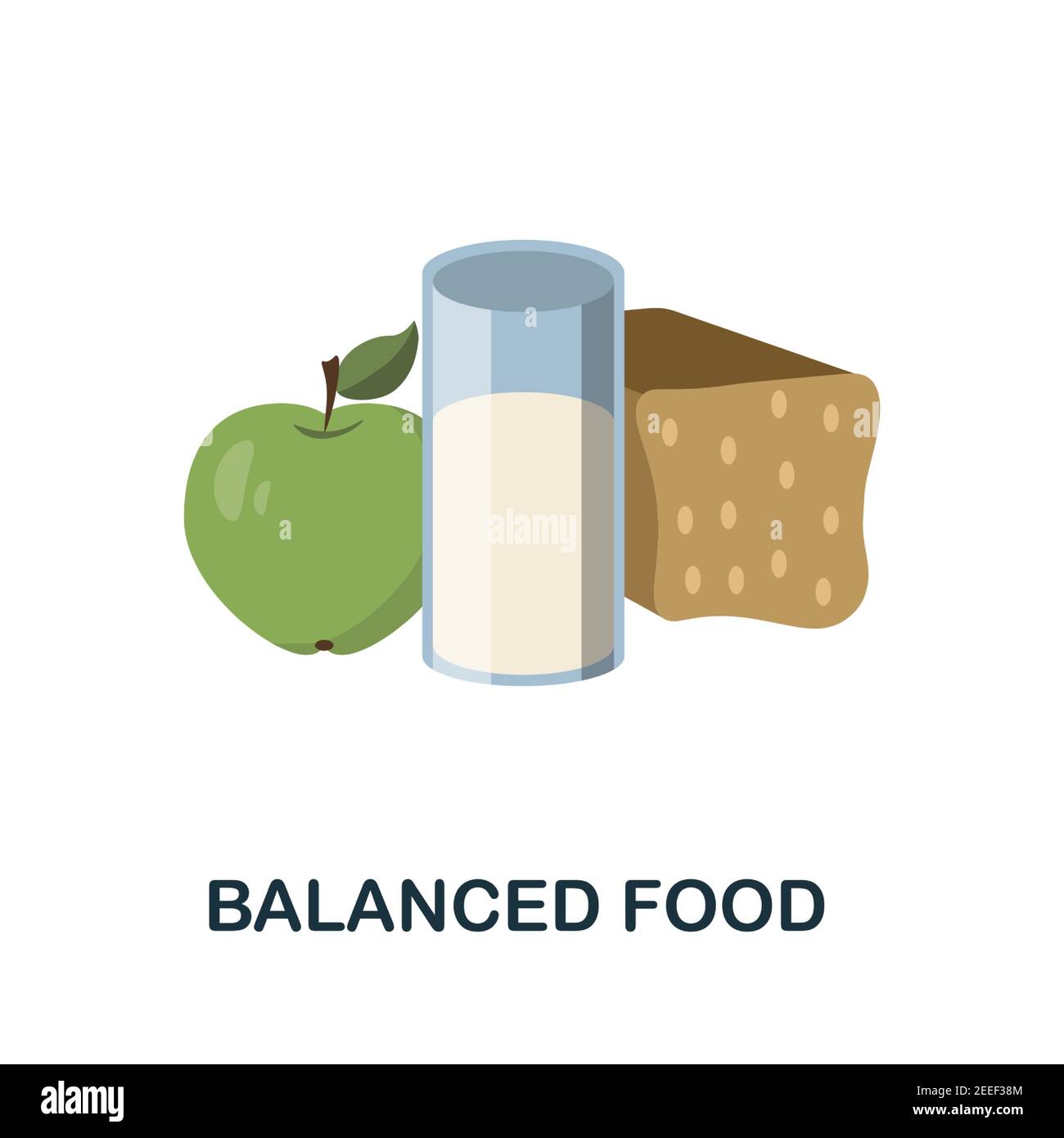 Balanced Food flat icon. Color simple element from nutrition collection ...
