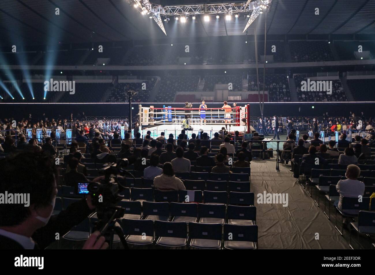 LEGEND charity boxing match at Yoyogi National Stadium on February 11 ...