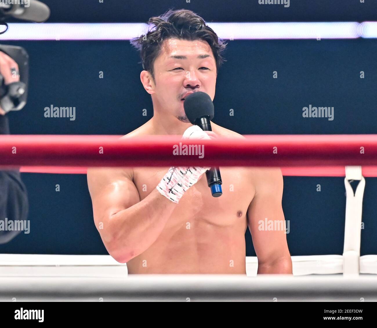 Akira Yaegashi LEGEND charity boxing match at Yoyogi National Stadium ...
