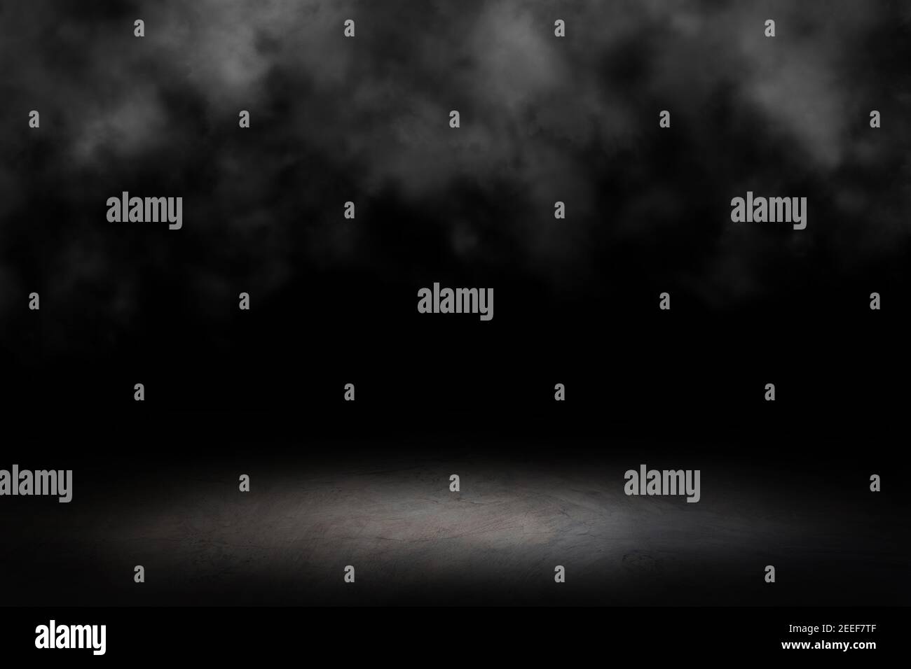 Darkroom cement, concrete floor with smoke. black wall cement for ...