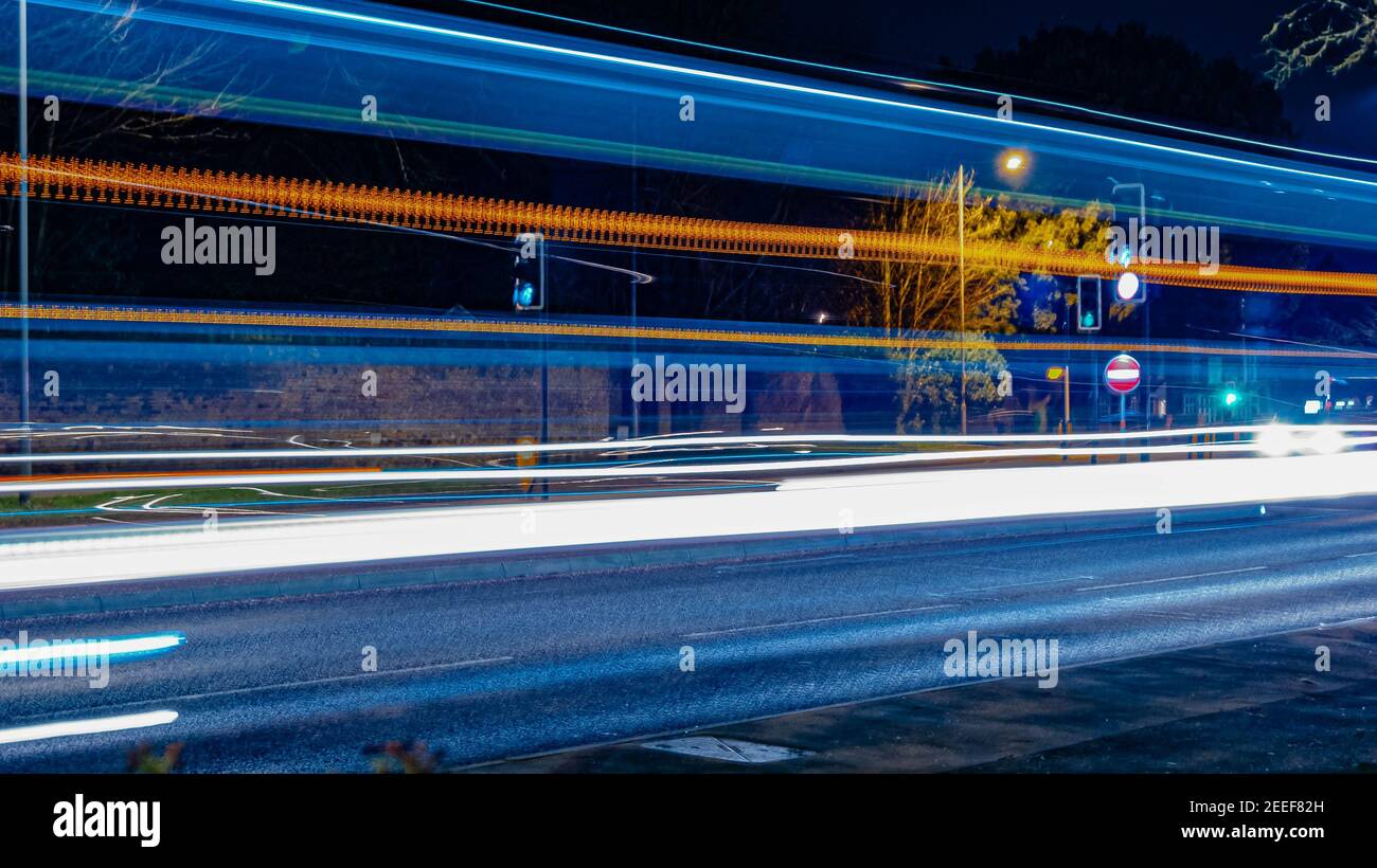 Long exposure light trails Stock Photo - Alamy