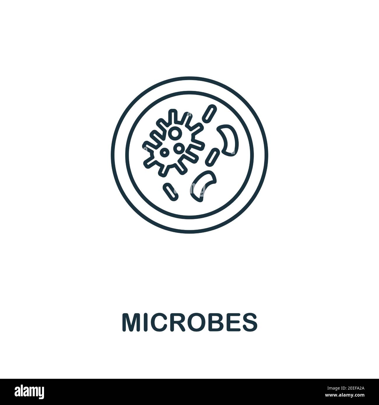 Microbes icon. Simple element from hygiene collection. Creative ...