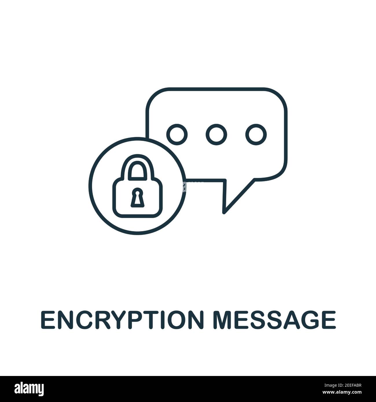 Encryption Message icon. Simple element from internet security ...