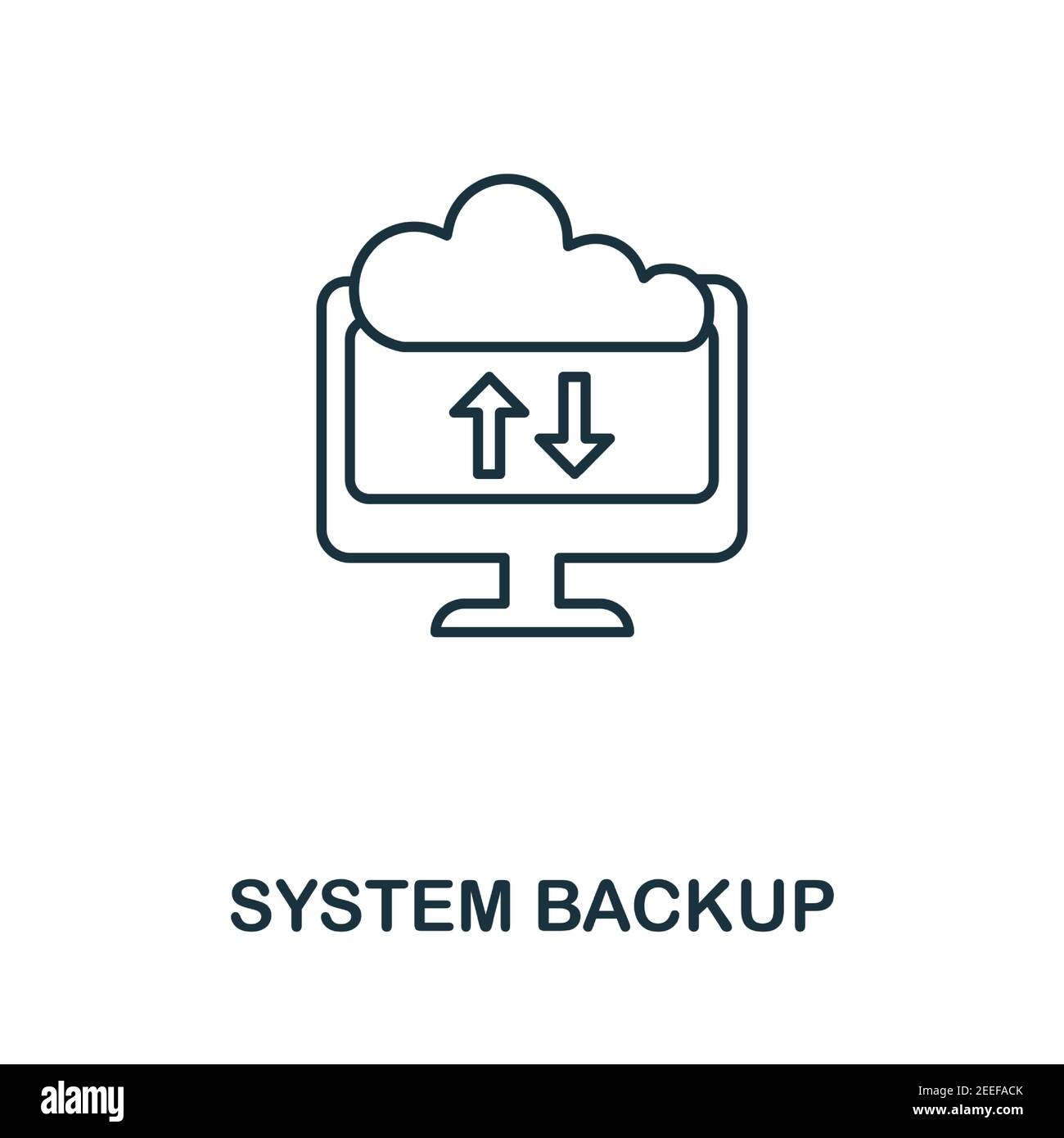 System Backup icon. Simple element from internet security collection ...