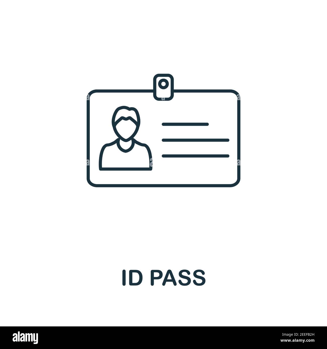 Id Pass icon. Simple element from internet security collection ...