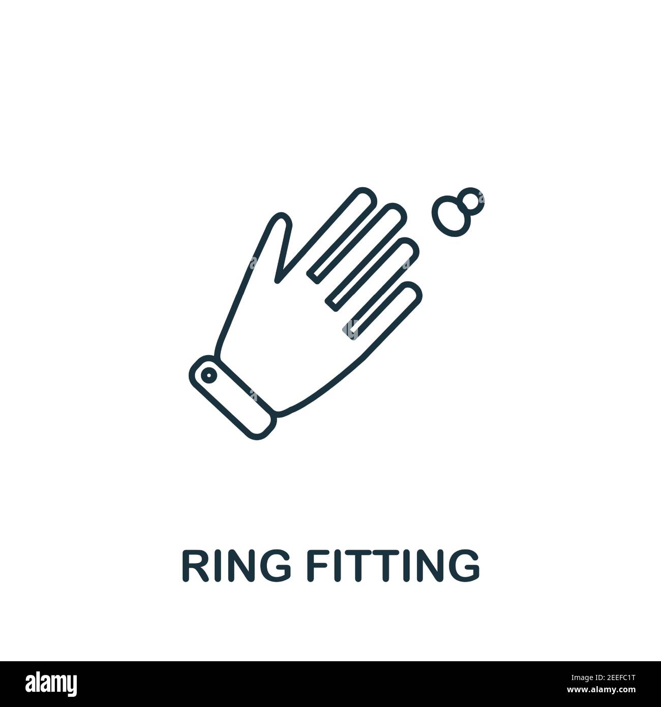 Ring Fitting icon. Simple element from jewelery collection. Creative ...
