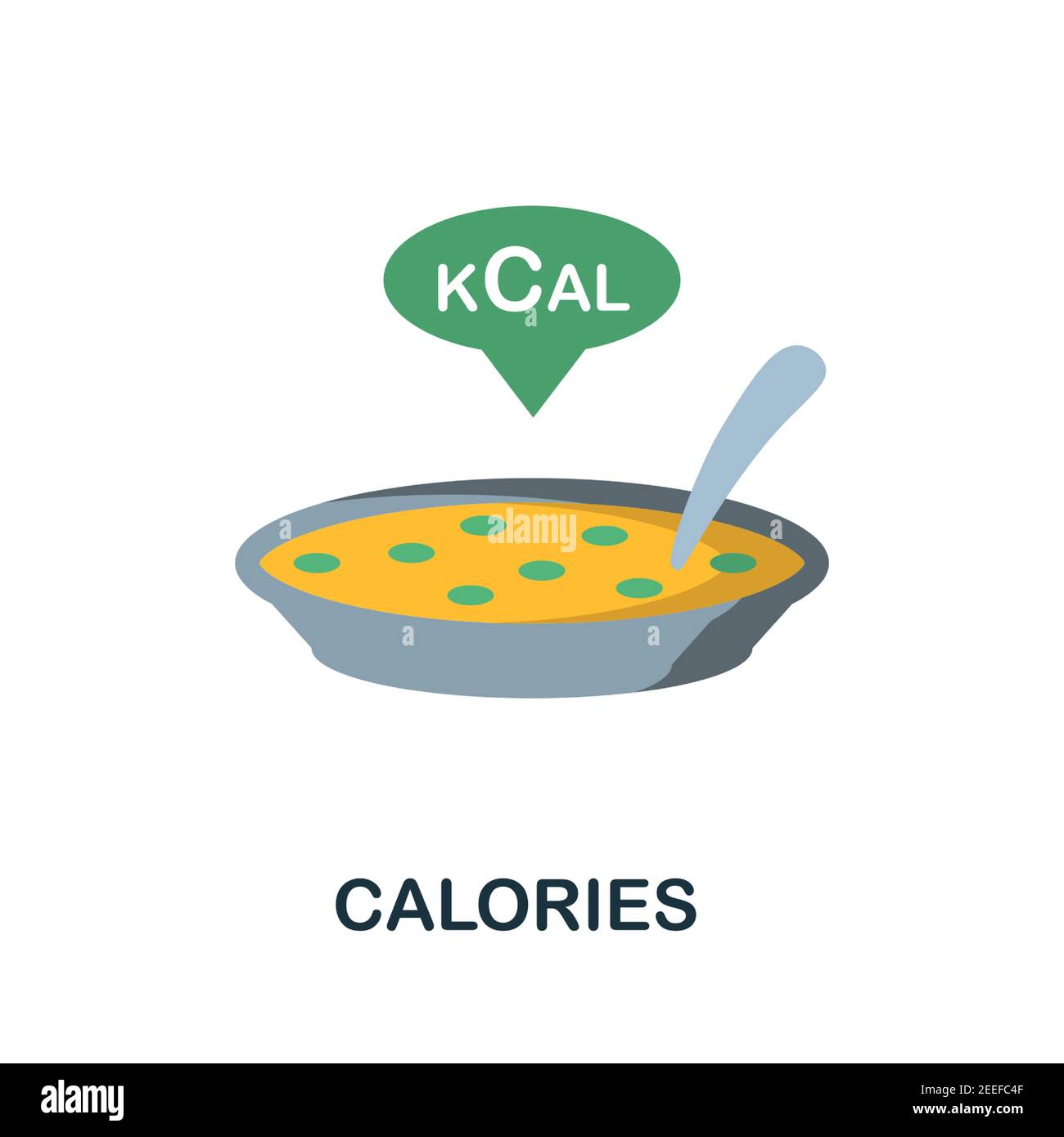 Calories flat icon. Color simple element from nutrition collection ...