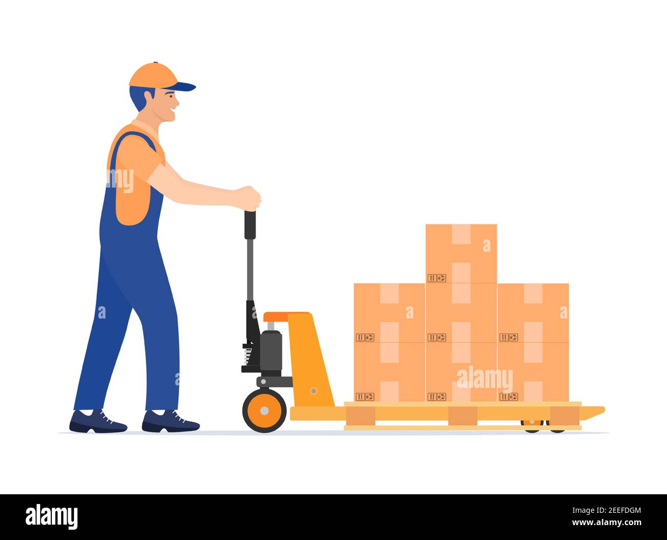 Hand pallet truck Stock Vector Image & Art - Alamy