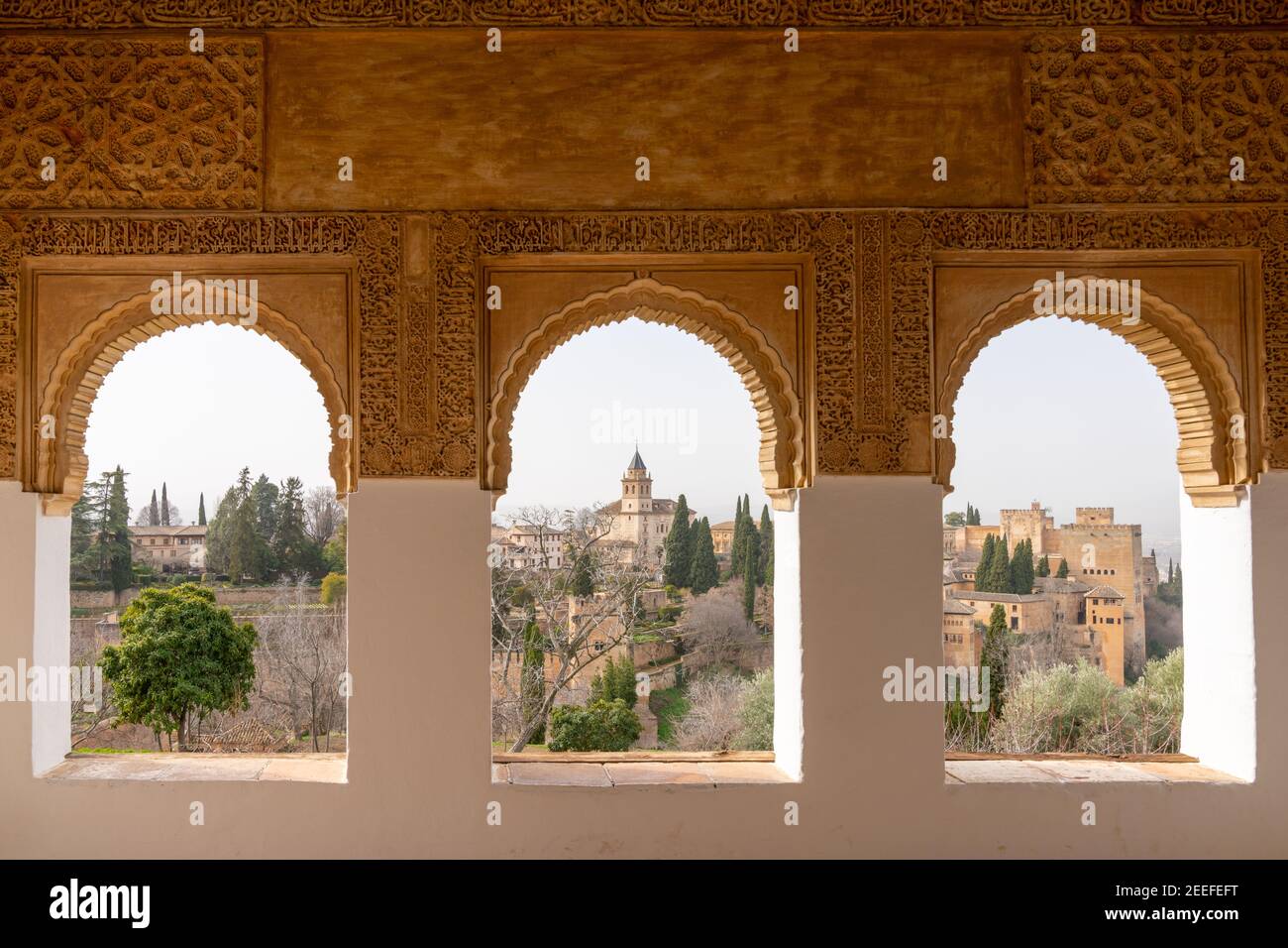 Moorish arched windows alhambra hi-res stock photography and images - Alamy