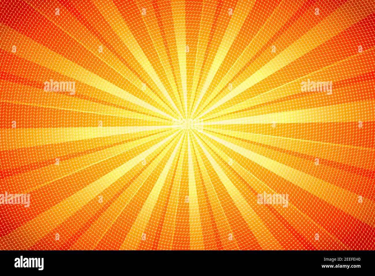 Pop art colorful comics book magazine cover. Striped orange background ...