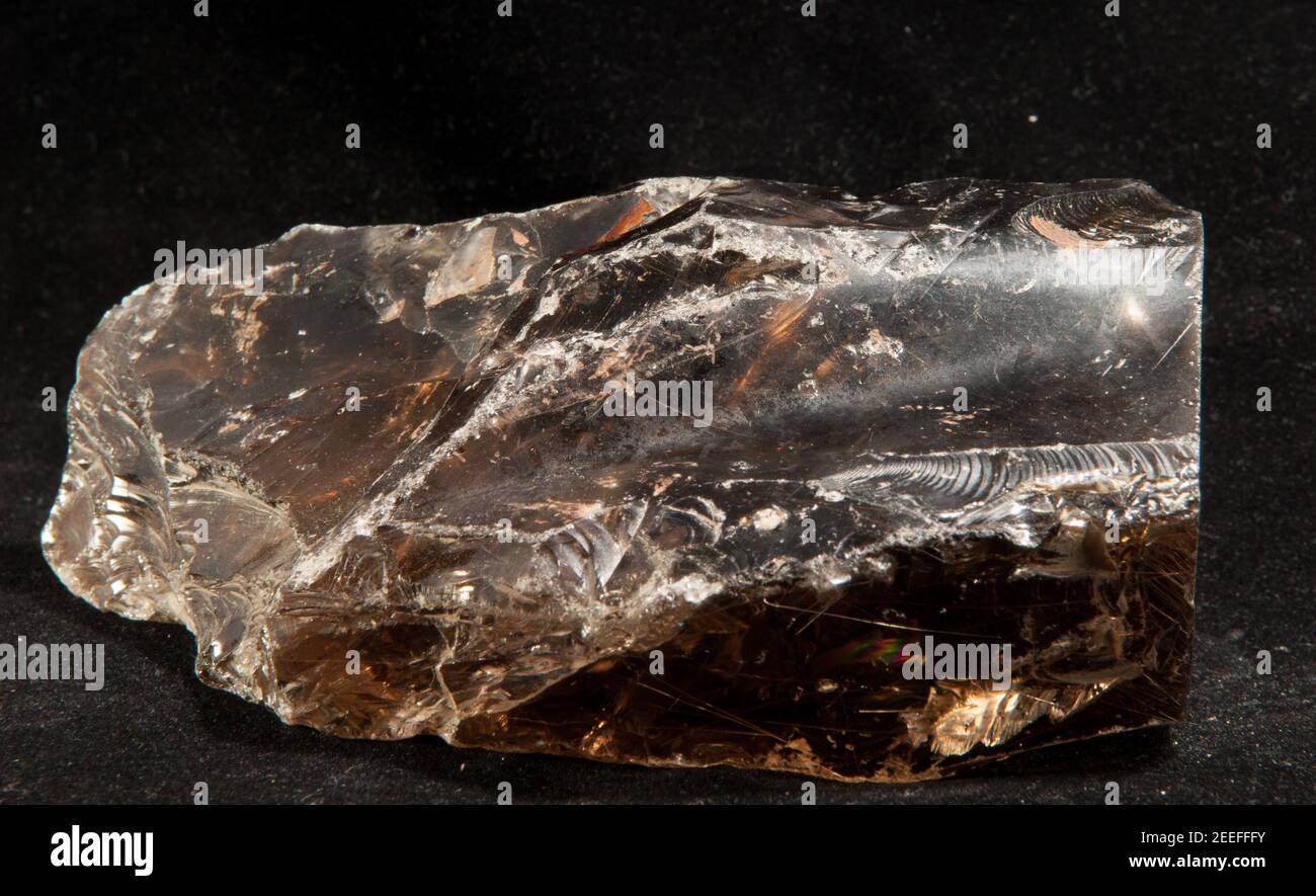 obsidian mineral sample Stock Photo - Alamy