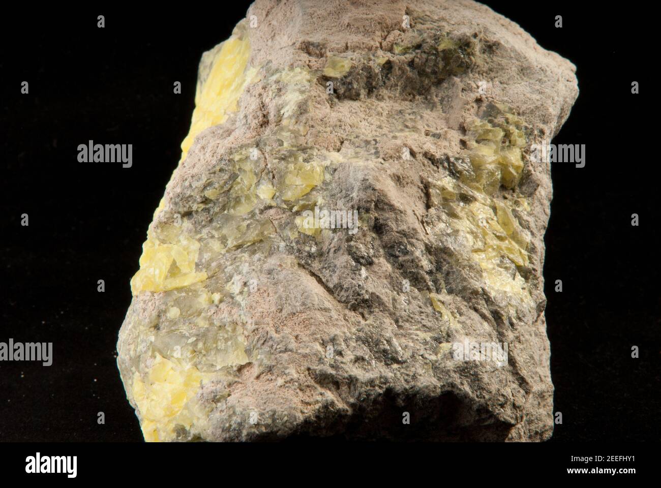 sulfur mineral sample Stock Photo - Alamy