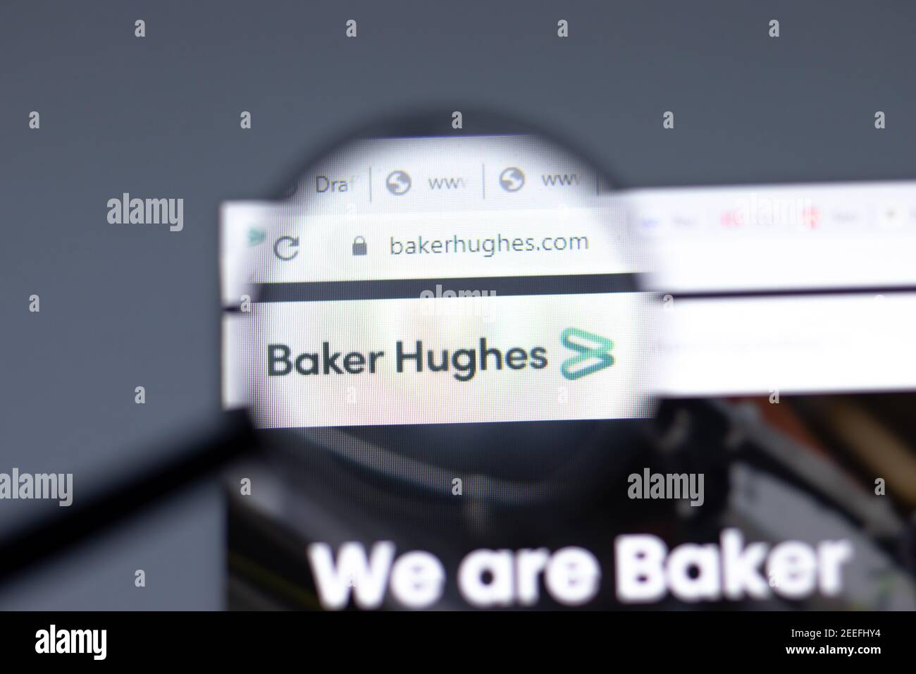 New York, USA - 15 February 2021: Baker Hughes Company website in ...