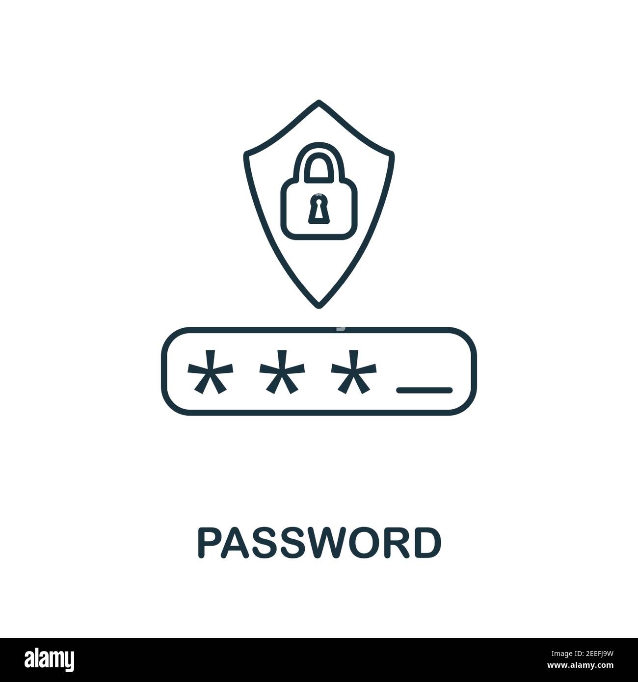 Password Icon Simple Element From Internet Security Collection