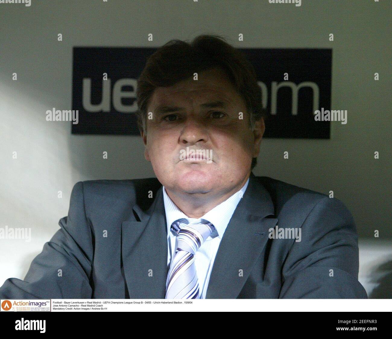 Bayer leverkusen v real madrid jose antonio camacho hi-res stock ...