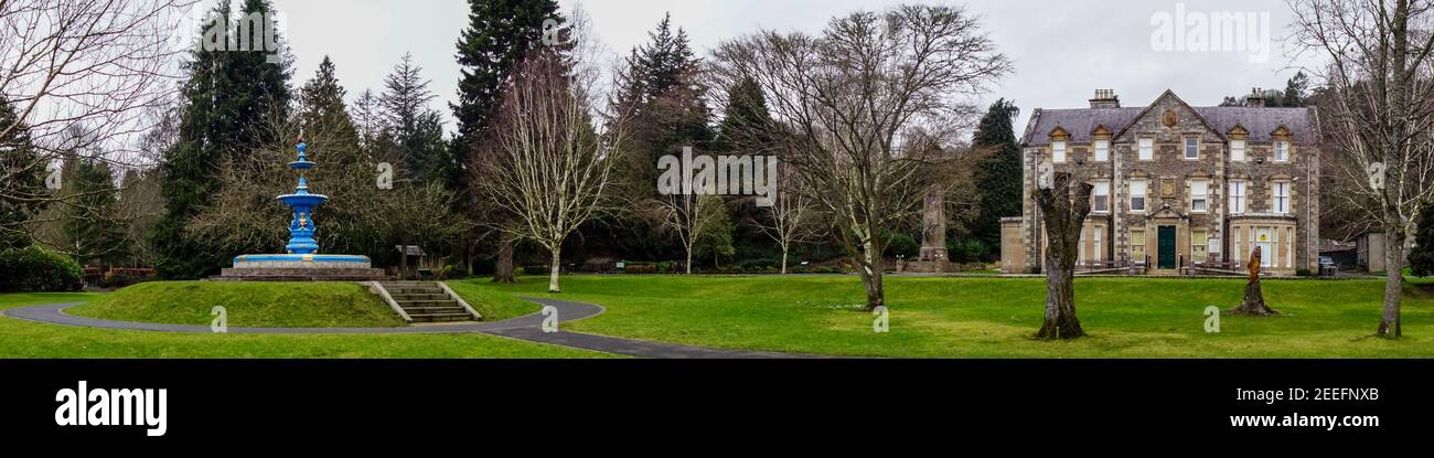 Wilton Lodge Museum and Fountain, Hawick Stock Photo - Alamy