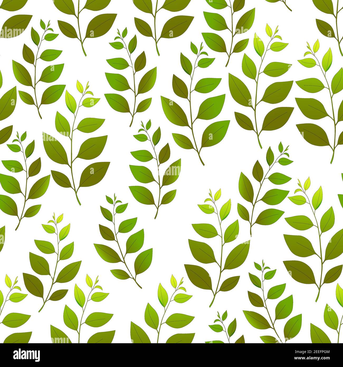 Spring seamless pattern with green sprigs. Vector stock illustration ...