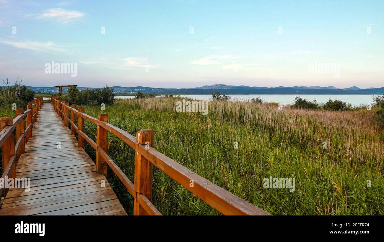Beautiful nature park Vrana lake, Vransko jezero, Dalmatia, Croatia ...