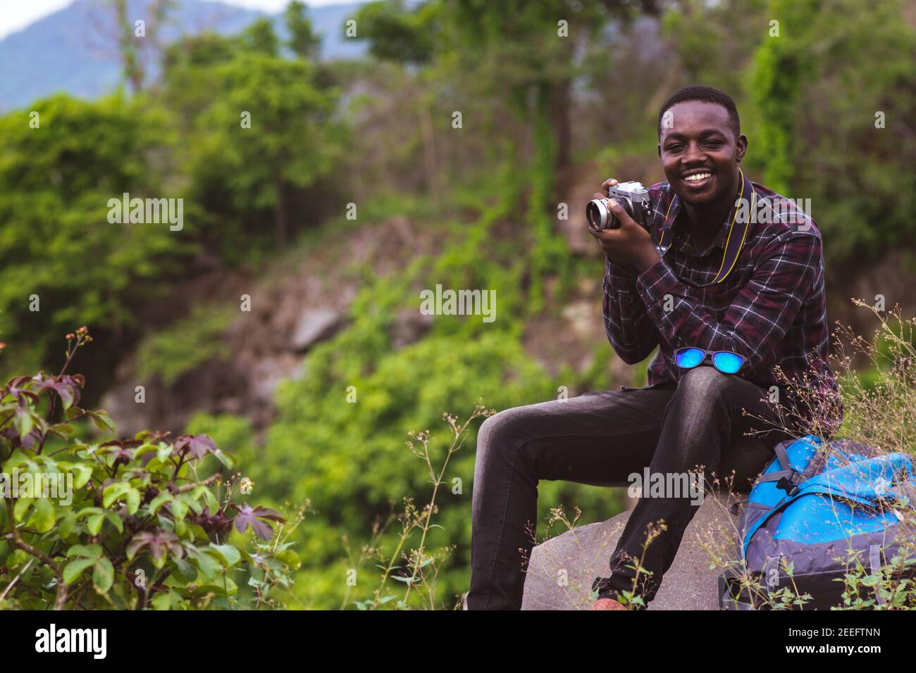 Hiker heavy backpack taking hi-res stock photography and images - Alamy