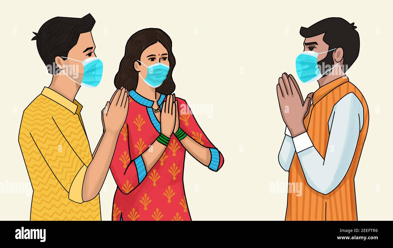 Indian people wearing mask Stock Photo - Alamy
