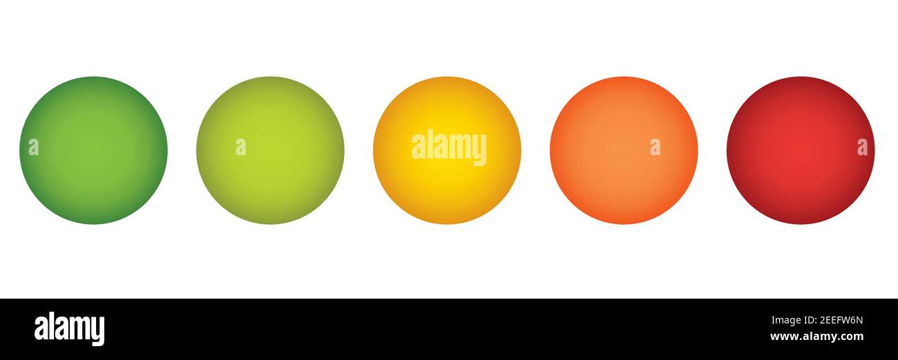 Sample Shape bubble chart infographics in traffic light colors Stock ...