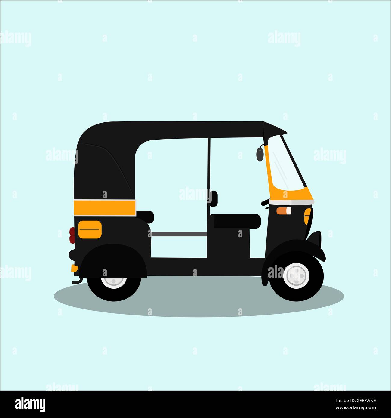 Indian Auto Rickshaw, Tuk Tuk on road Stock Photo - Alamy