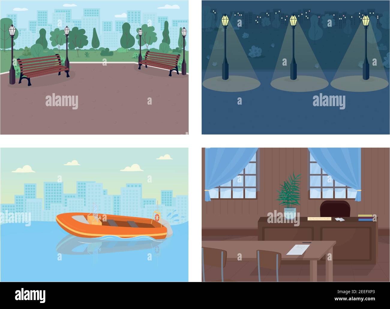 Public places cartoon hi-res stock photography and images - Alamy