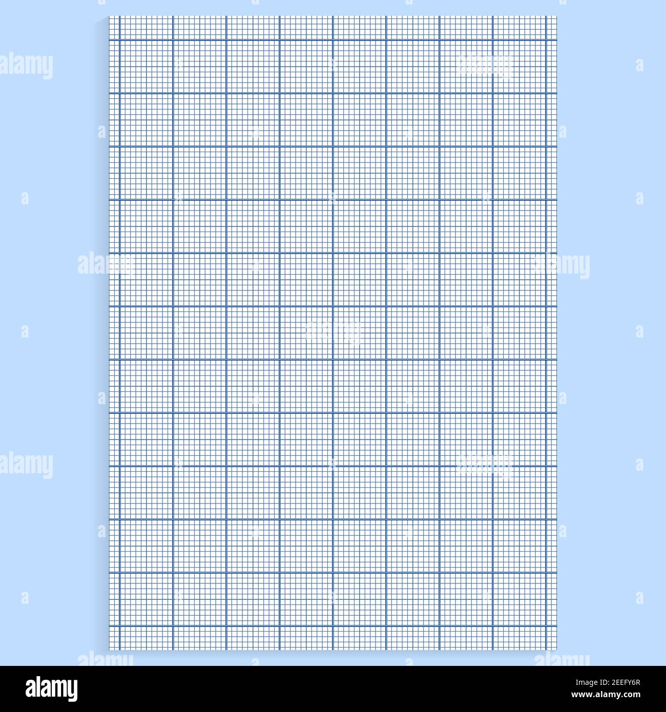 Grid paper. Realistic blank lined paper sheet in A4 format. Squared ...