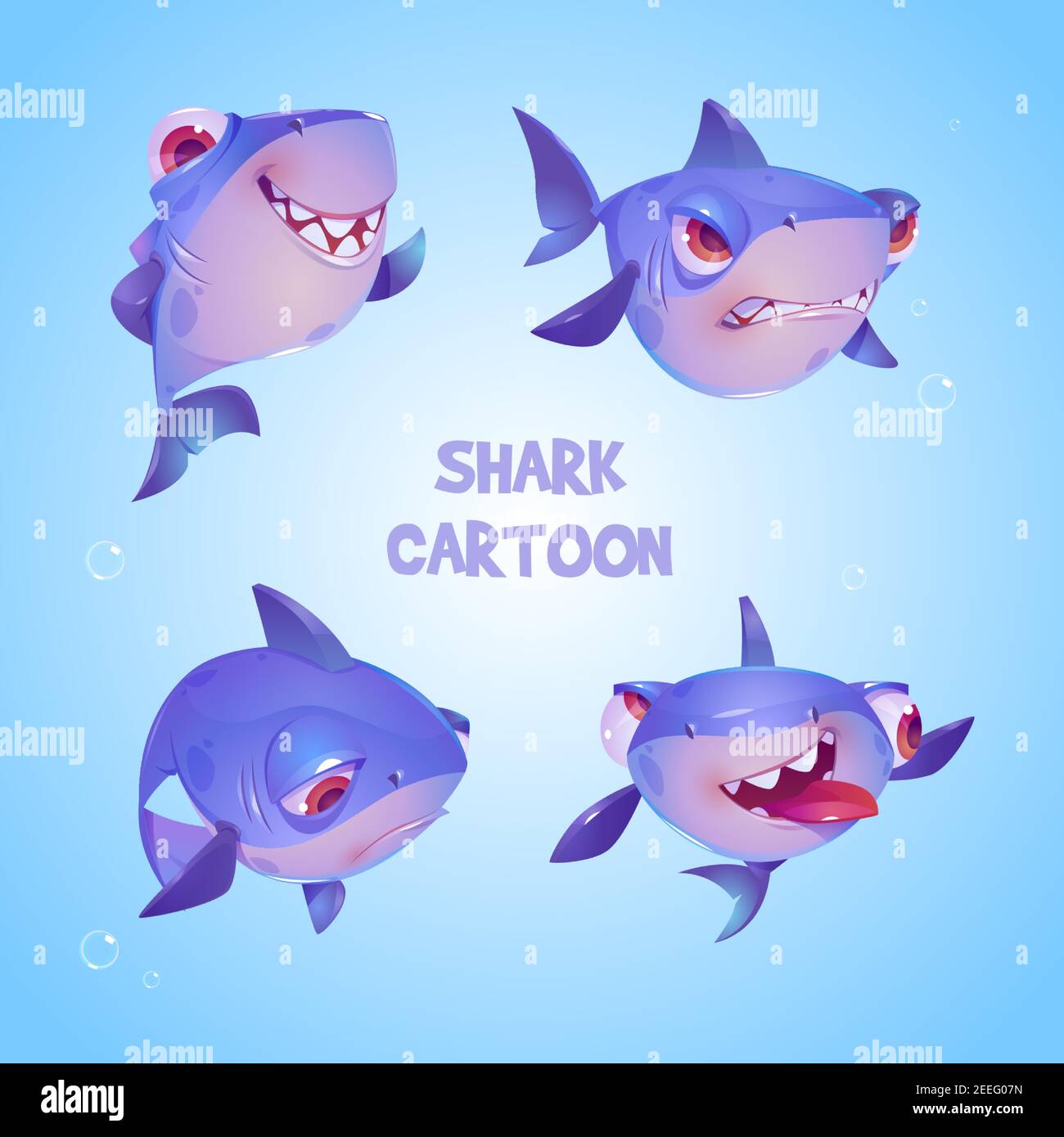 Cartoon evil fish smile Stock Vector Images - Alamy
