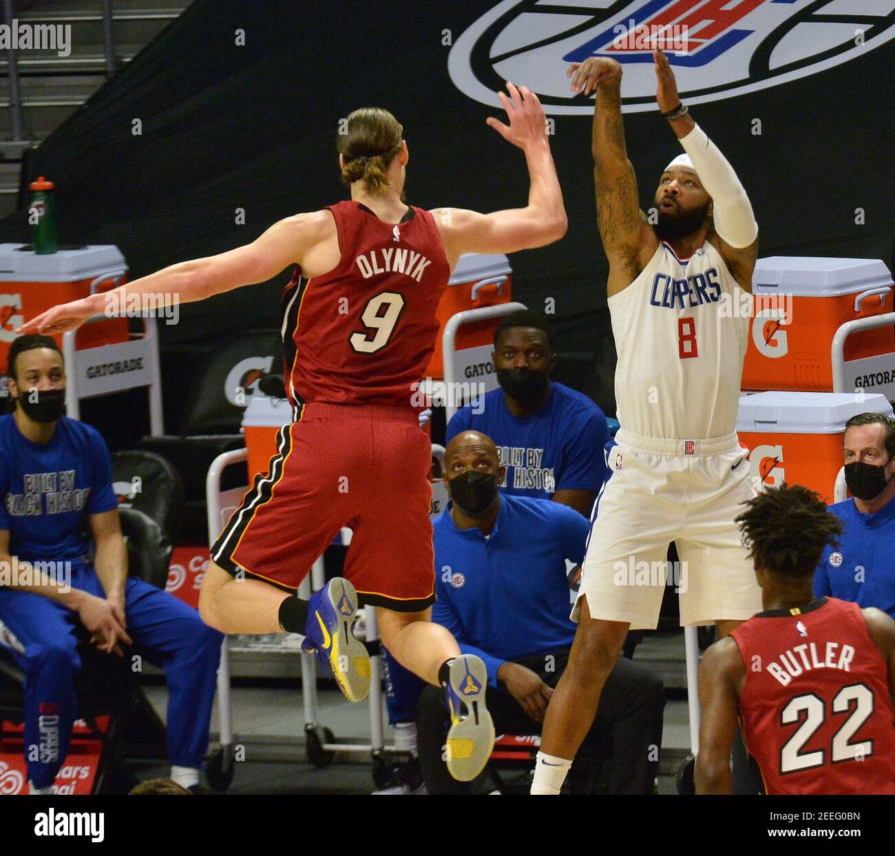 Los Angeles, United States. 15th Feb, 2021. Miami Heat center Kelly ...
