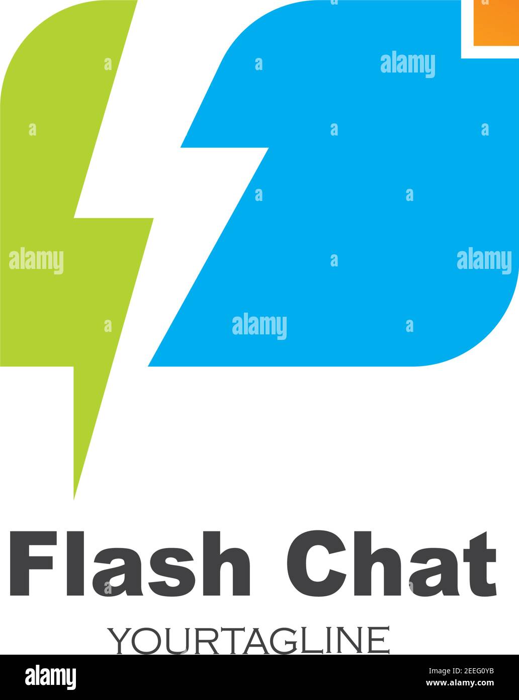 Chat thunderbolt logo Cut Out Stock Images & Pictures - Alamy