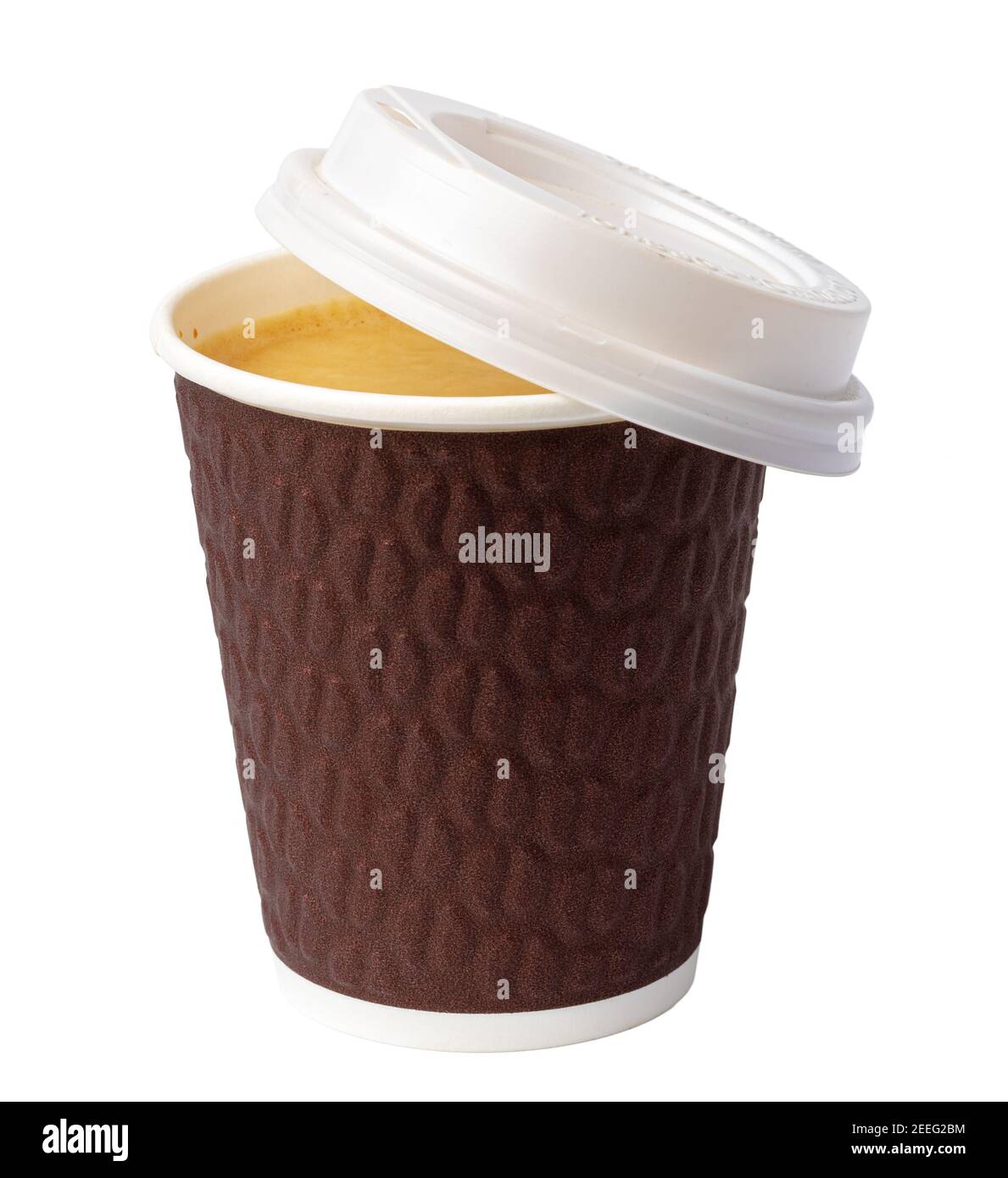 Paper cup of coffee isolated on white background Stock Photo - Alamy