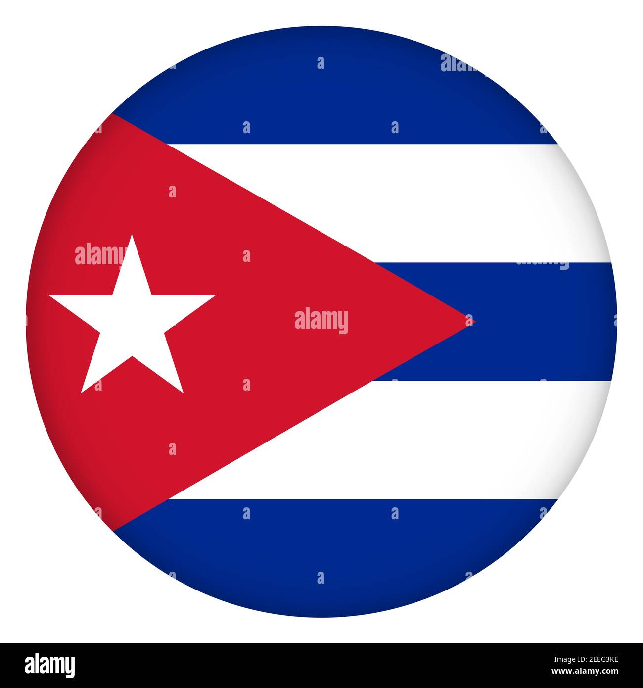 Flag of Cuba round icon, badge or button. Cuban national symbol ...