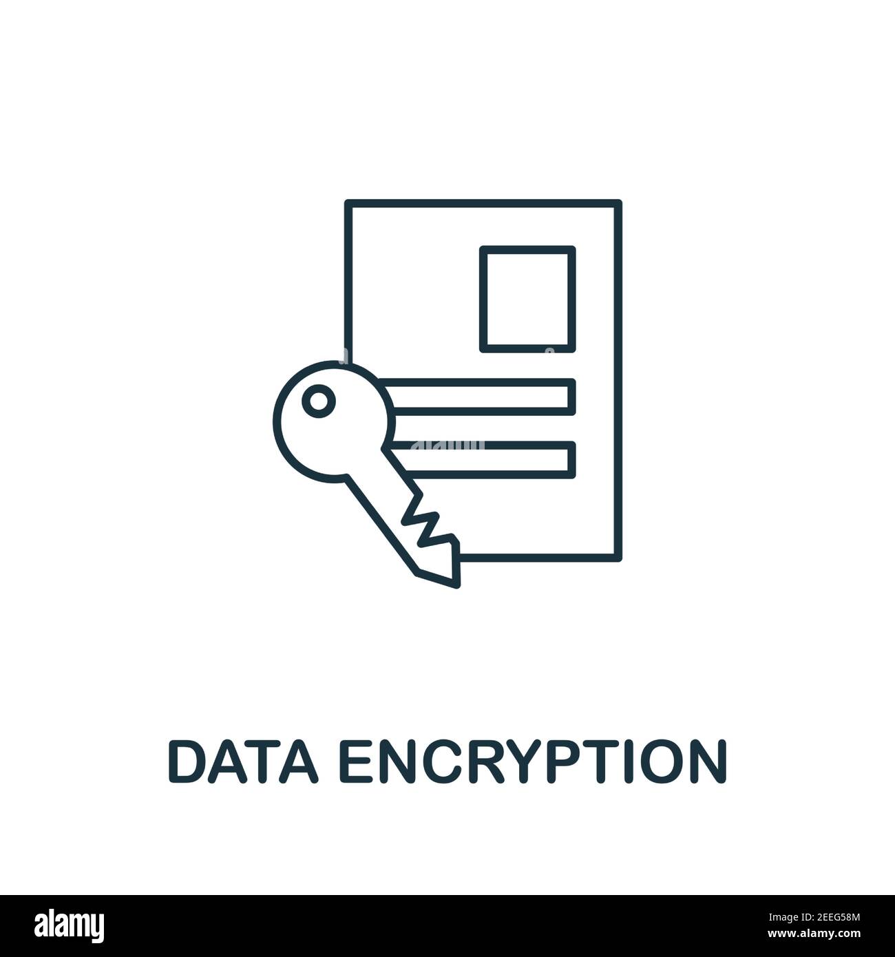 Data Encryption Icon Simple Element From Internet Security Collection Creative Data Encryption