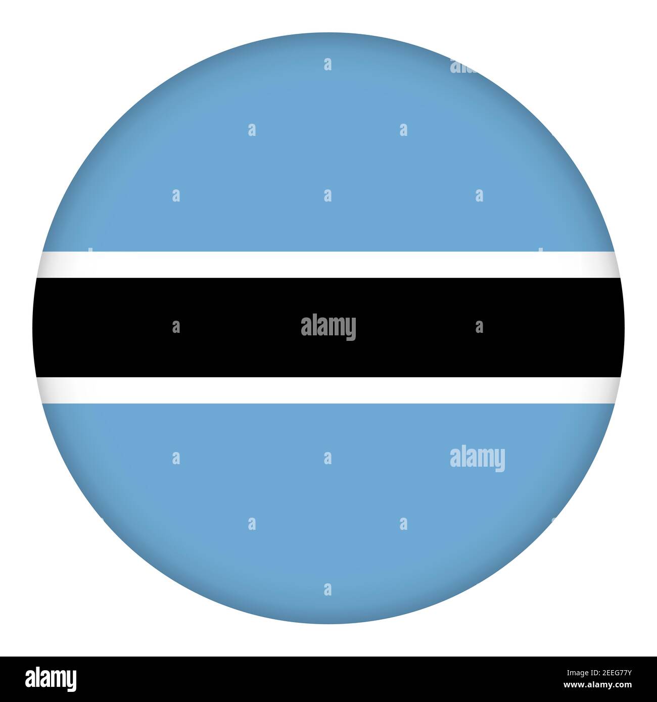 Flag of Botswana round icon, badge or button. National symbol. Template design, vector ...