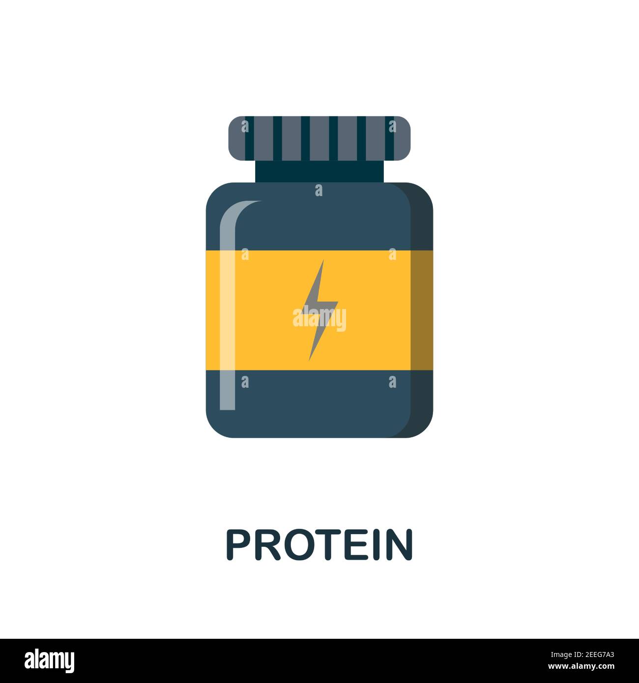 Protein flat icon. Color simple element from nutrition collection ...