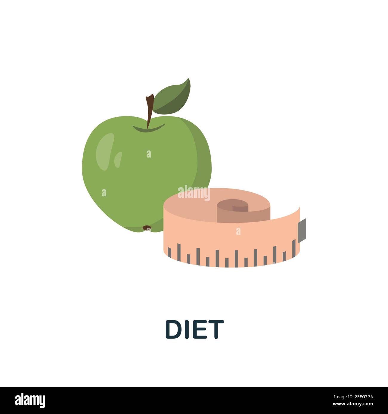 Diet flat icon. Color simple element from nutrition collection ...