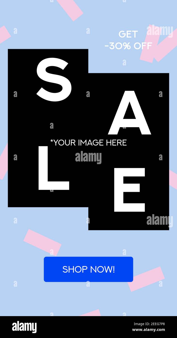 Sale Aesthetic Template for Social media Stories. Vector illustration ...