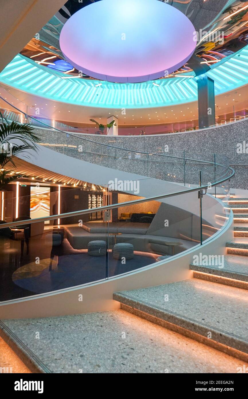 Virgin Voyages Scarlet Lady Cruise Ship, Onboard Stock Photo - Alamy