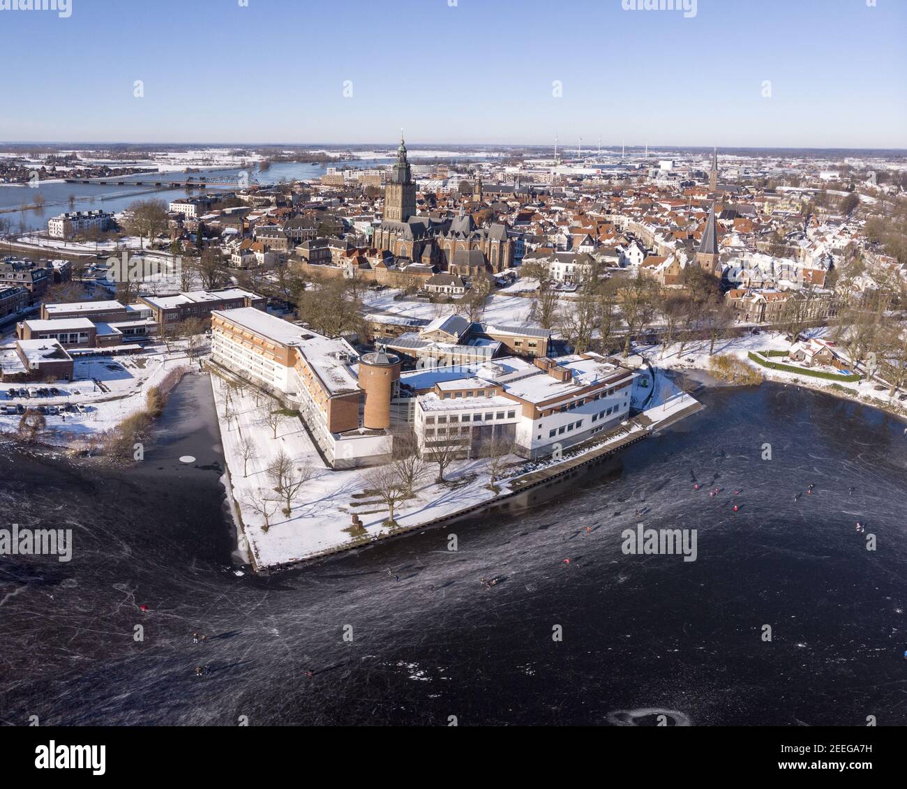 Winter urban landscape at twilight with snow Stock Photo - Alamy