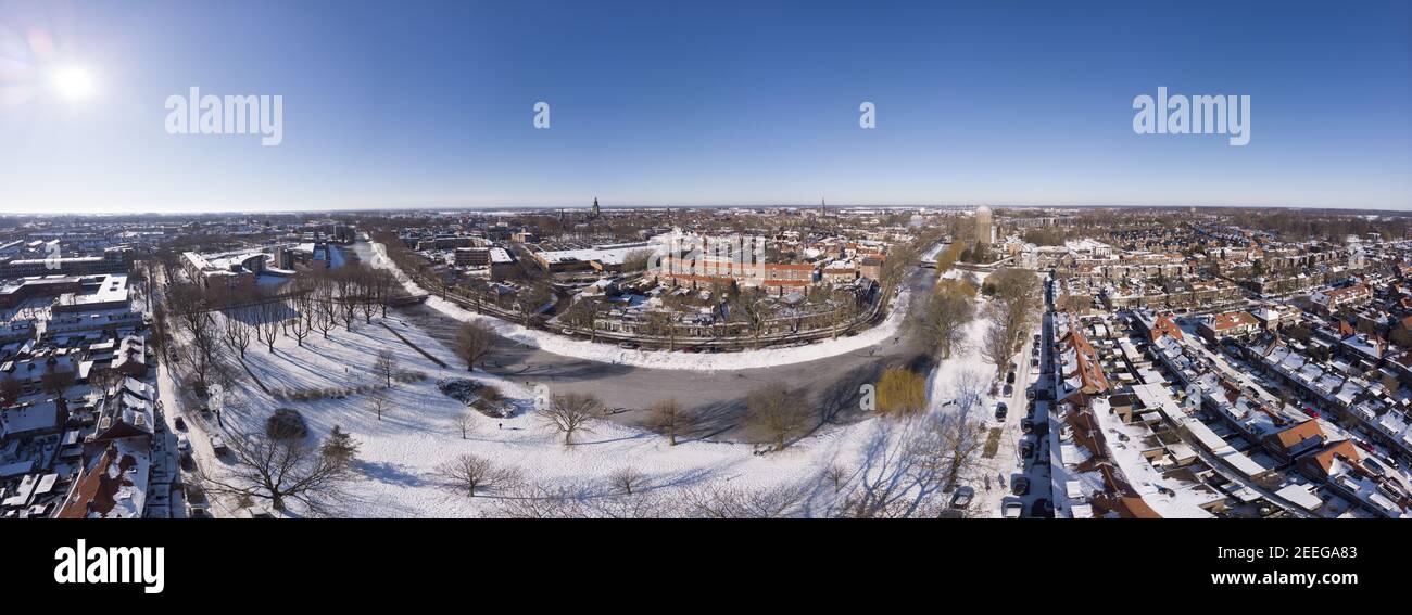Winter urban landscape at twilight with snow Stock Photo - Alamy