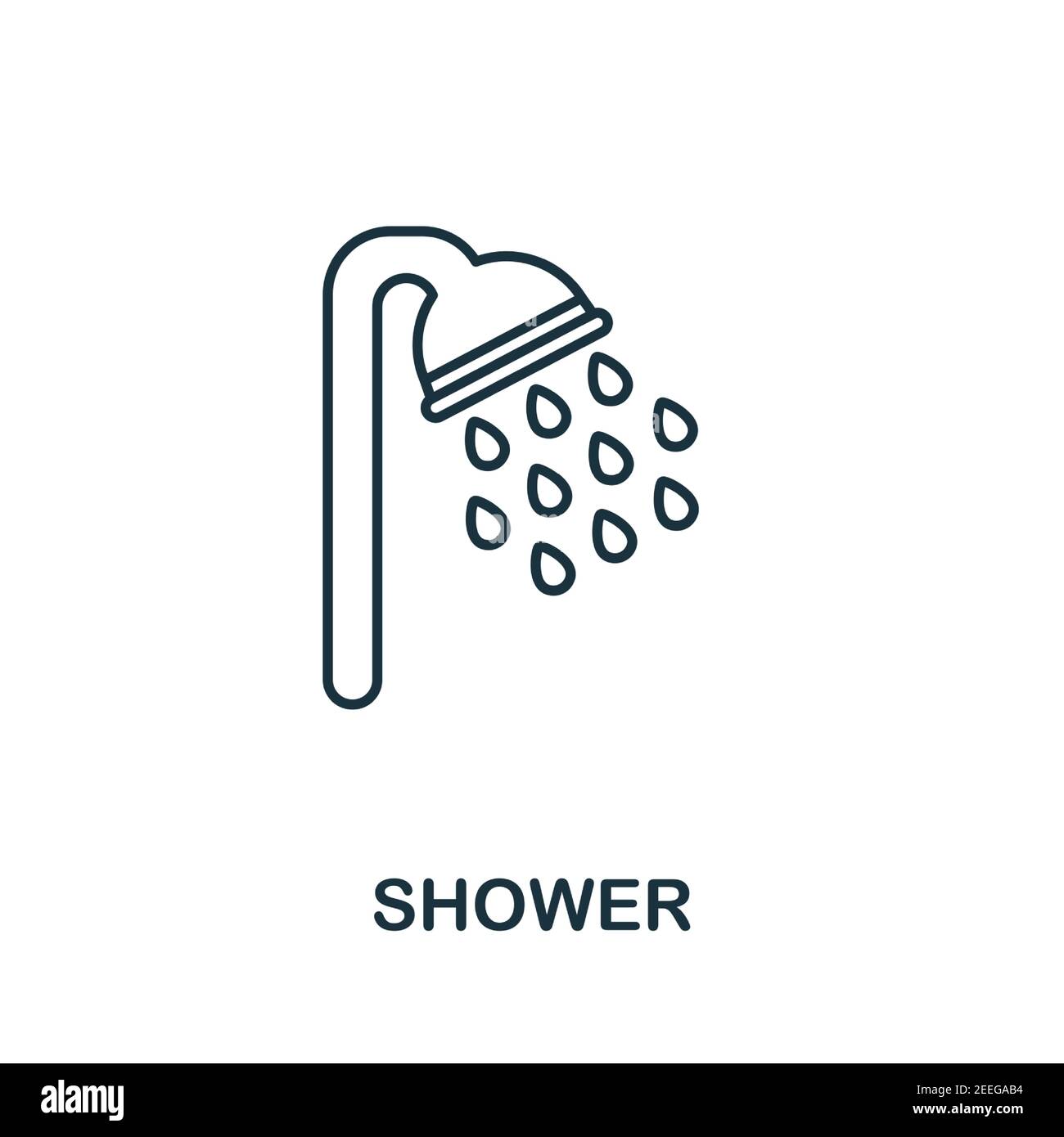 Shower icon. Simple element from hygiene collection. Creative Shower ... Shower icon. Simple element from hygiene collection. Creative Shower ...