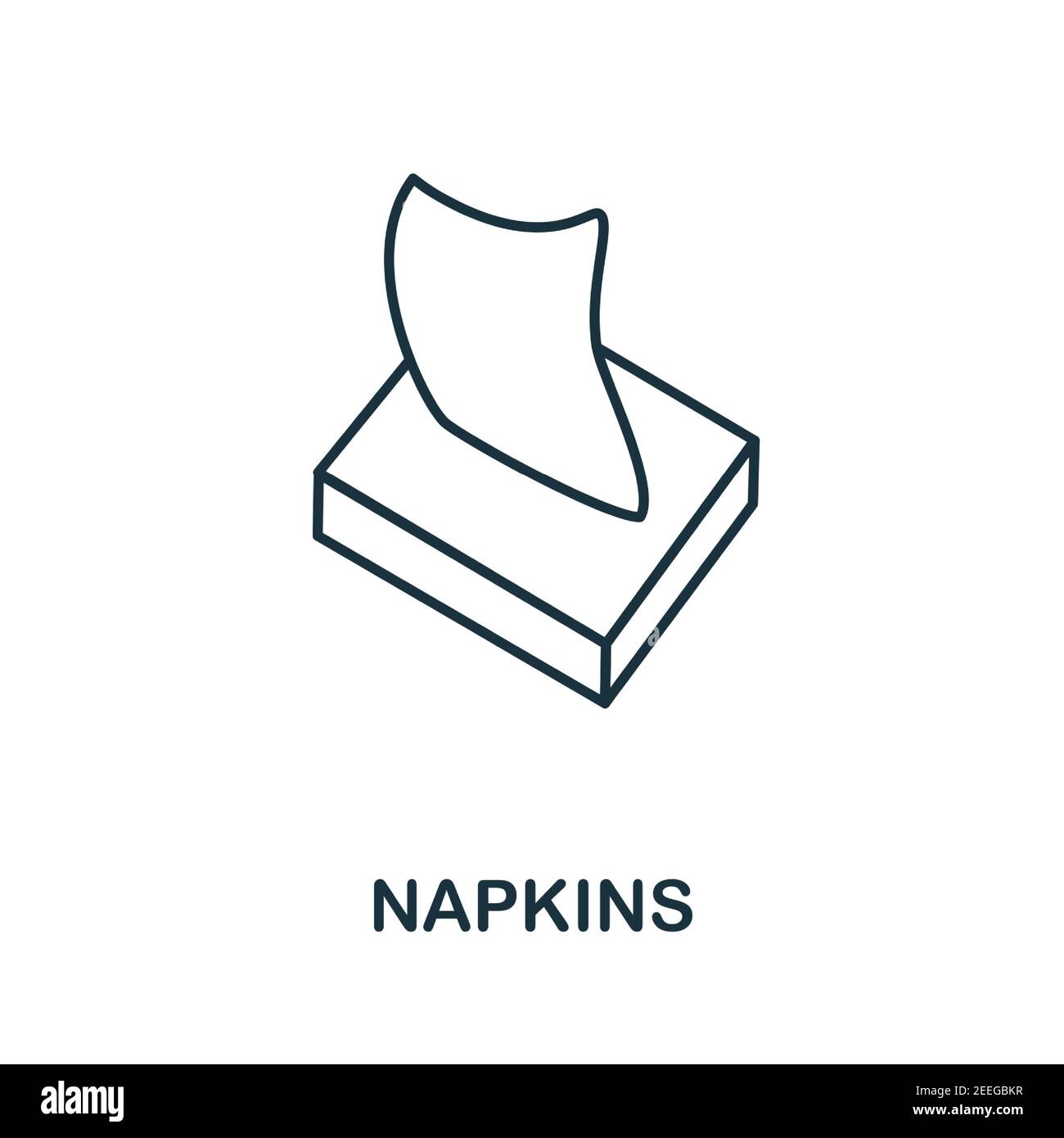 Napkins icon. Simple element from hygiene collection. Creative Napkins ...