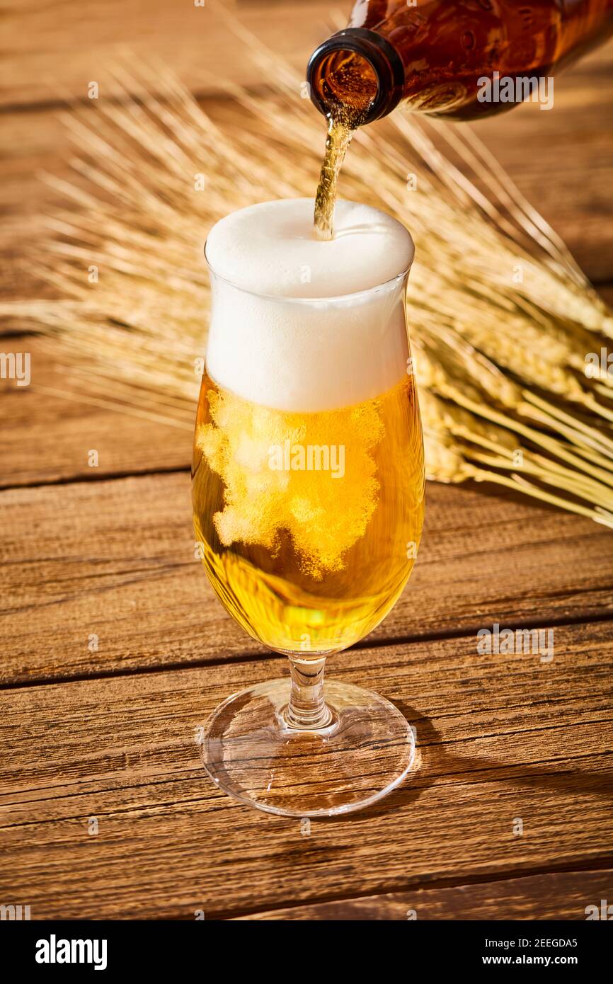 Glass of beer Stock Photo - Alamy