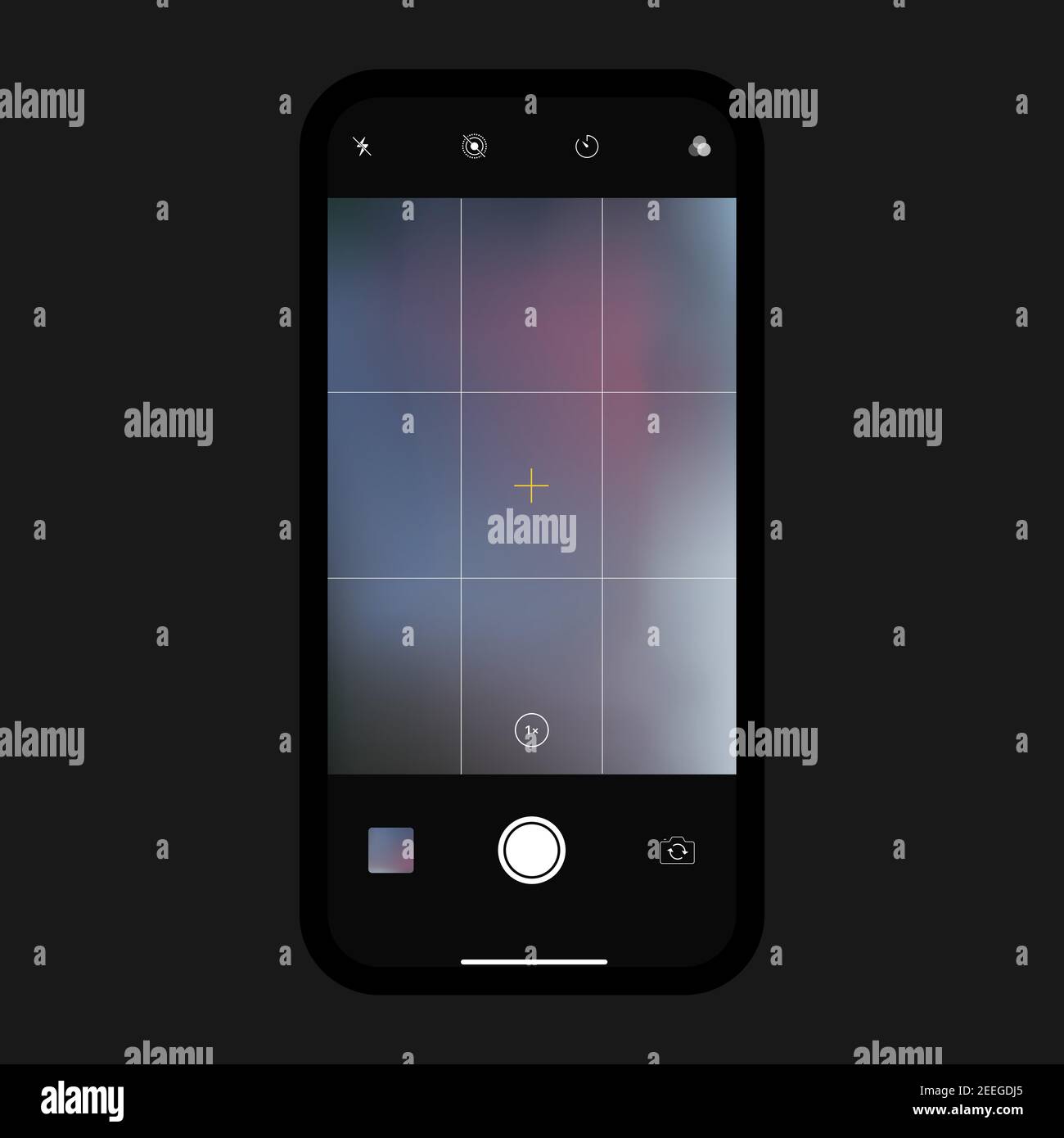 Camera Grid Interface with Realistic Blurred Gradient Background Vector ...