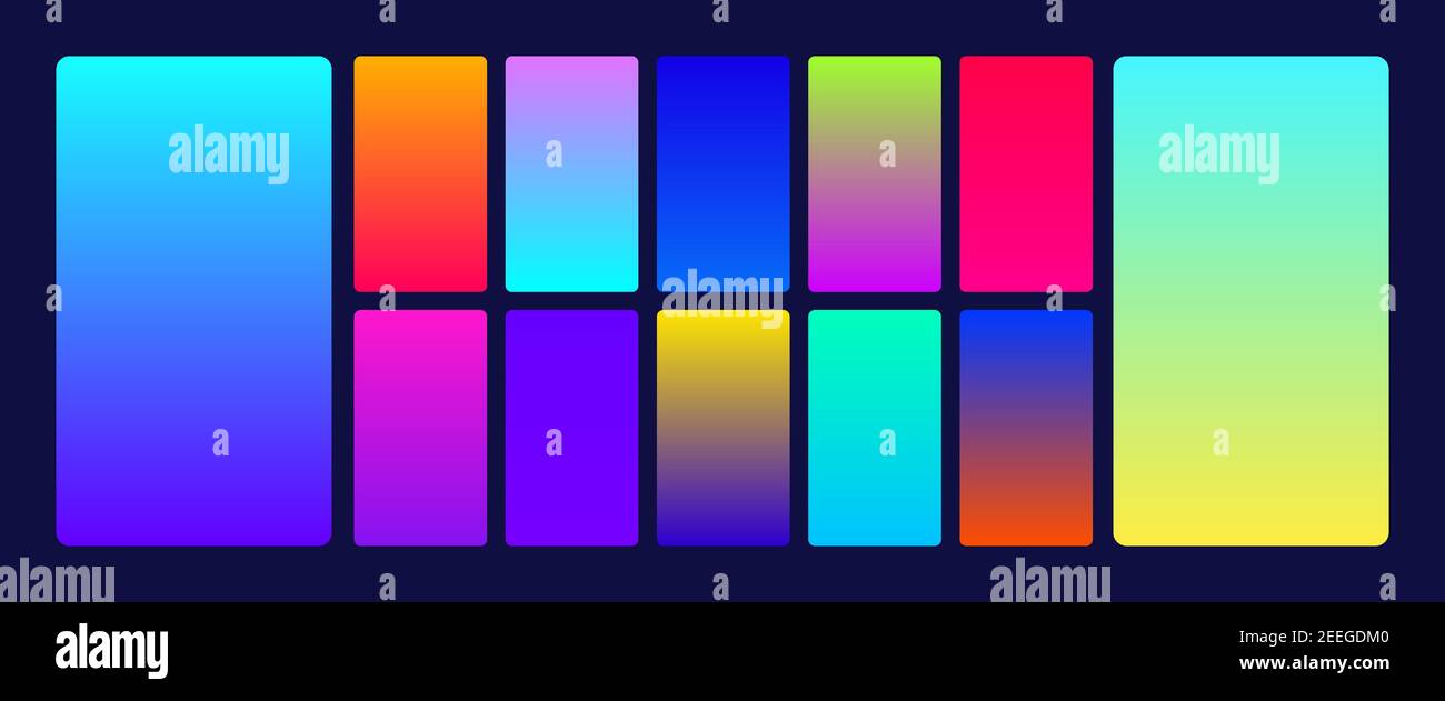 UI Gradient Wallpaper Set Vector Illustration . Vector illustration ...