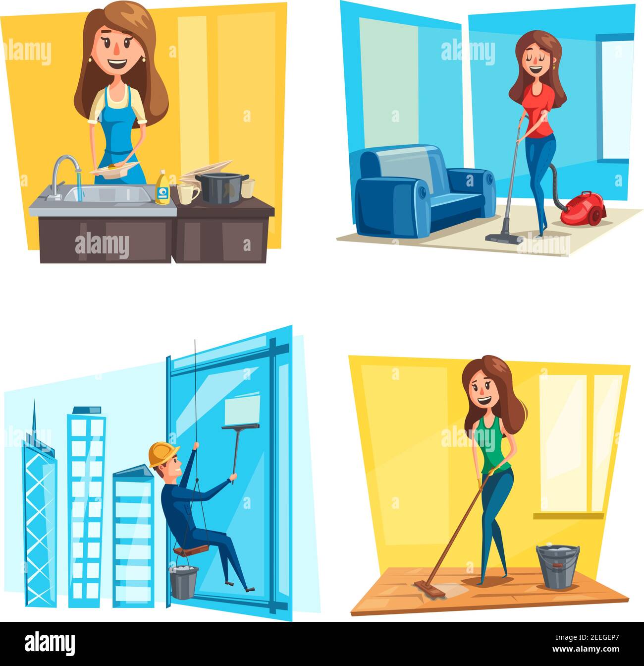 Man dry cleaning worker Stock Vector Images - Alamy