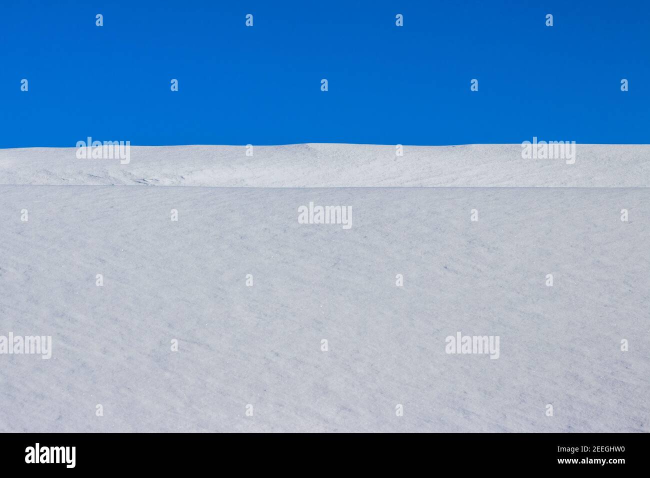 Snow cover and winter sky. Fresh snowdrift backdrop. Snowy covered ...